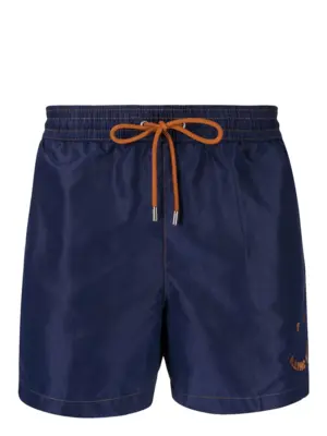 Paul Smith Logo-smiley Swimming Shorts - Blue