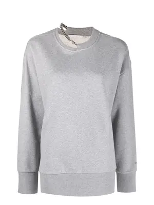 Stella McCartney Falabella Chain-embellished Sweatshirt - Grey