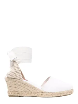 SCAROSSO Paloma Wedge Espadrilles - White