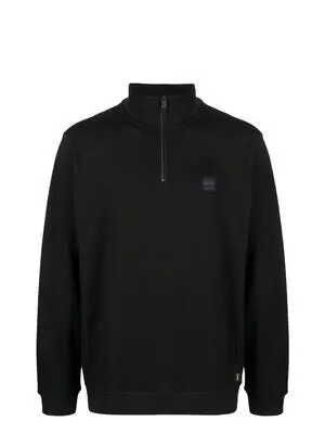 BOSS High-neck Half-zip Sweatshirt - Black