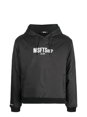 MSFTS Logo-print Detail Hoodie - Black