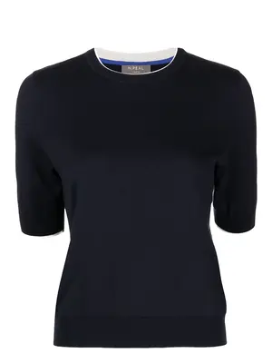 N.PEAL N.Peal Fine Knit Cotton-Cashmere Top
