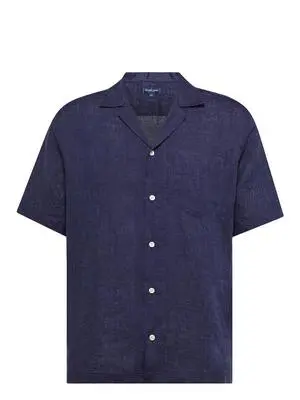 Frescobol Carioca Frescobol Carioca Angelo Linen Shirt Blue
