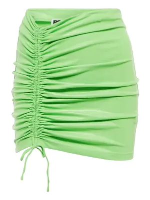 Remain Birger Christensen Margaritta Ruched Miniskirt - Green