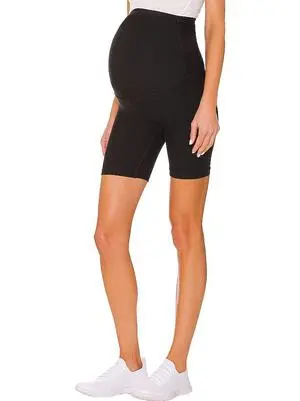 Beyond Yoga Spacedye Maternity Biker Short - Darkest Night