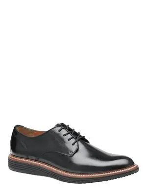 Johnston & Murphy Upton Plain Toe Derby - Black Full Grain Bl