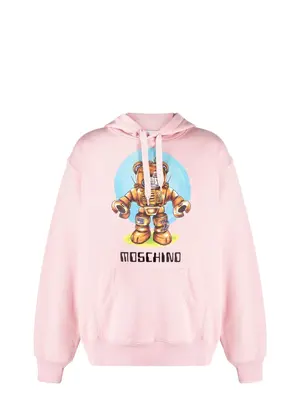 Moschino Teddy Bear-print Hoodie - Pink