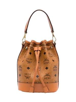 Mcm Mini Dessau Bucket Bag - Brown