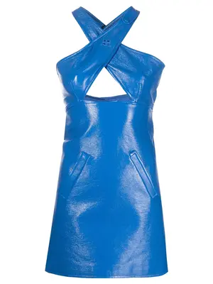 COURREGES Cut-out Mini Dress - Blue