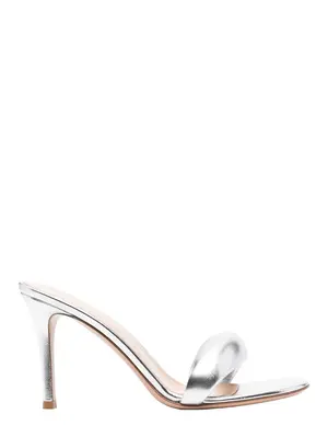 GIANVITO ROSSI 85mm Bijoux Padded Sandals - Silver