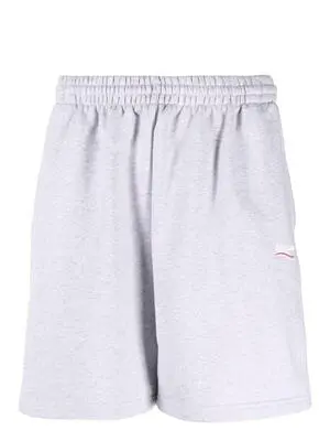 Balenciaga Logo Embroidery Track Shorts - Grey
