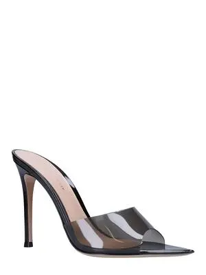 GIANVITO ROSSI Plexi Elle Peep Toe Heels 105
