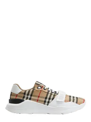 Burberry Vintage Check Canvas Low-top Sneakers - Archive Beige Ip Chk