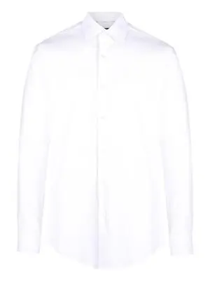 BOSS Hank Long-sleeve Cotton Shirt - White