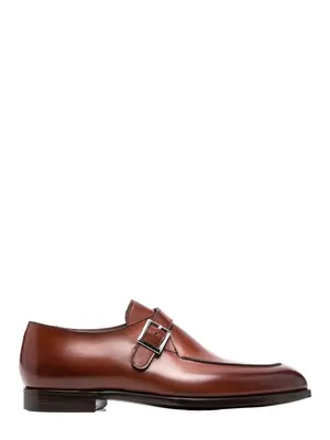 Crockett & Jones Lawrence Buckled Monk Shoes - Brown