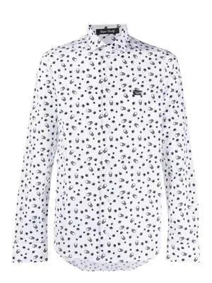 Philipp Plein All-over Skull-print Shirt - White