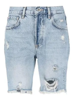 LIU JO High-Waisted Ripped Denim Shorts