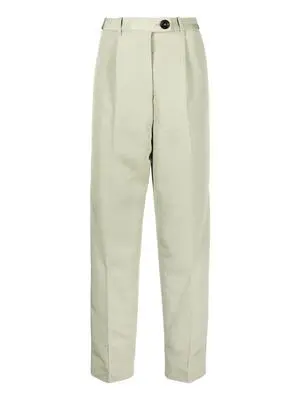 PETER DO High-waisted Straight-leg Trousers - Green