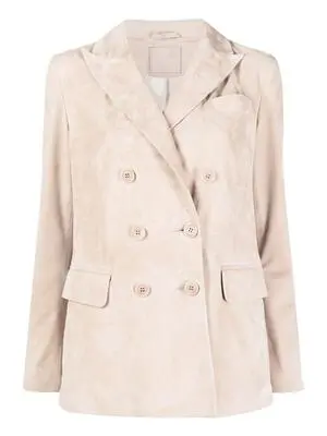 DESA 1972 Double-breasted Fitted Blazer - Neutrals