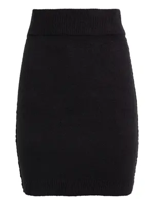 Helmut Lang Brushed Cotton-blend Mini Skirt - Black