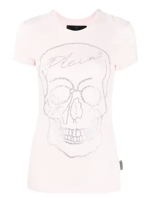 Philipp Plein Crystal Skull T-shirt - Pink