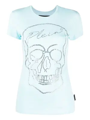 Philipp Plein Crystal Skull T-shirt - Blue