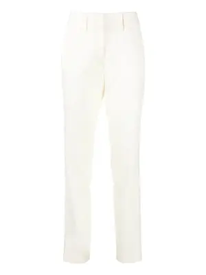 Philipp Plein Stretch-wool Straight Trousers - White