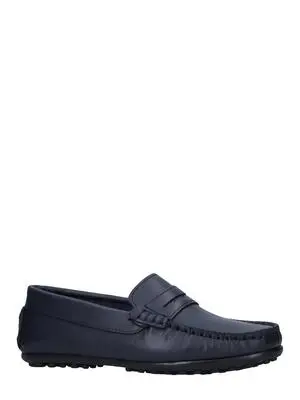 PAPOUELLI Leather Felix Loafers - Navy