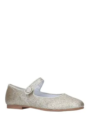 PAPOUELLI Glitter Leather Pumps - Gold