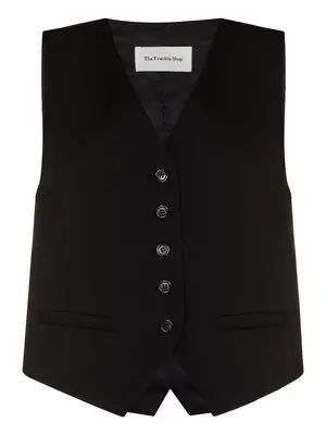 THE FRANKIE SHOP Gelso Single-breasted Waistcoat - Black
