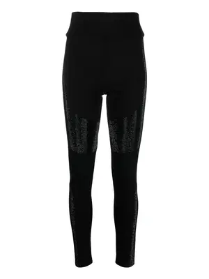 Philipp Plein High-rise Embellished Leggings - Black