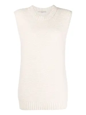 Stella McCartney Crew-neck Knitted Vest - White