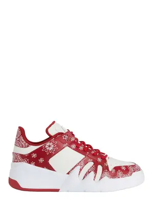 GIUSEPPE ZANOTTI Talon Bandana-print Sneakers - Red