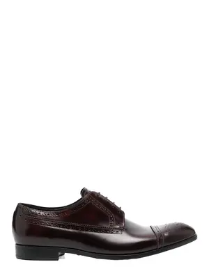 Emporio Armani Leather Brogues - Red