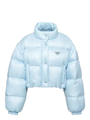 Prada Prada Re-Nylon Convertible Down Jacket Blue