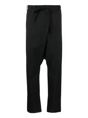GABRIELE PASINI Drawstring Drop-crotch Trousers - Black