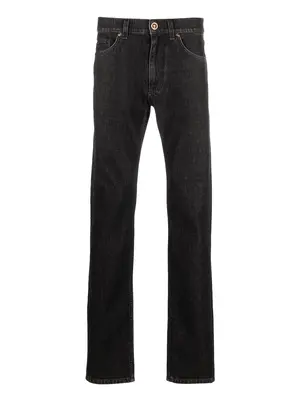 Versace Tapered Denim Jeans - Black