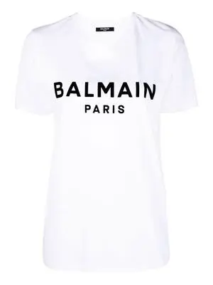 Balmain Logo-print Cotton T-shirt - White