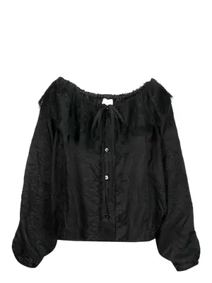 Patou Lace-collar Blouse - Black