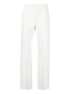 FERRAGAMO High-waisted Straight-leg Trousers - White