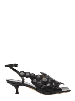 A.W.A.K.E. Mode Open-toe Leather Sandals - Black