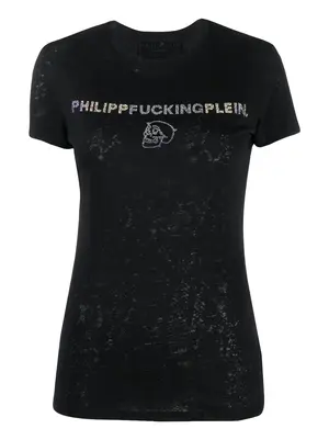 Philipp Plein Rhinestone-embellished T-shirt - Black