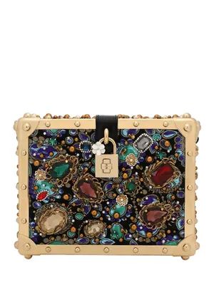 Dolce & Gabbana Jacquard Dolce Box Bag With Embroidery - Multicolor
