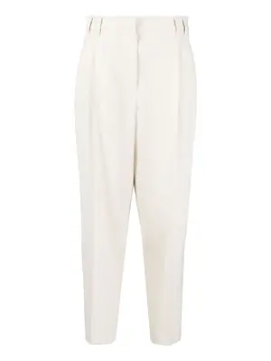 Brunello Cucinelli High-waisted Tailored Trousers - Neutrals