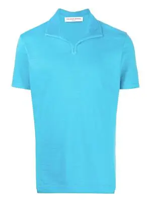 Orlebar Brown Albert Towelling-trim Polo Shirt - Blue