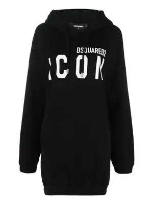 Dsquared2 Logo-print Hoodie - Black