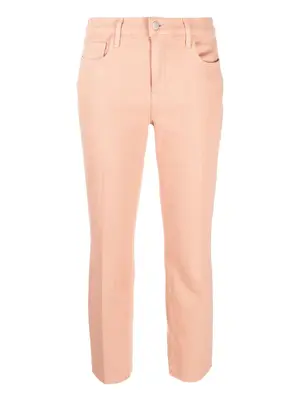 L'Agence Low-rise Cropped Jeans - Pink