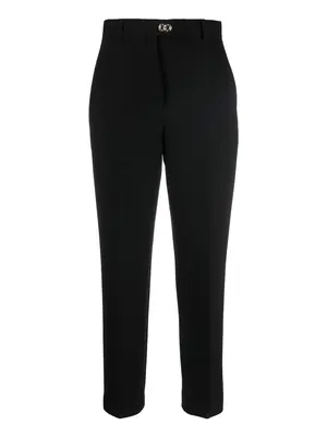 FERRAGAMO Cropped Tapered Trousers - Black