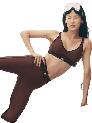 Alo Yoga Airlift Line Up Bra - Brownstone