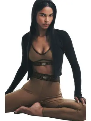 Alo Yoga Airlift High-waist 7/8 Line Up Legging - Java Brown